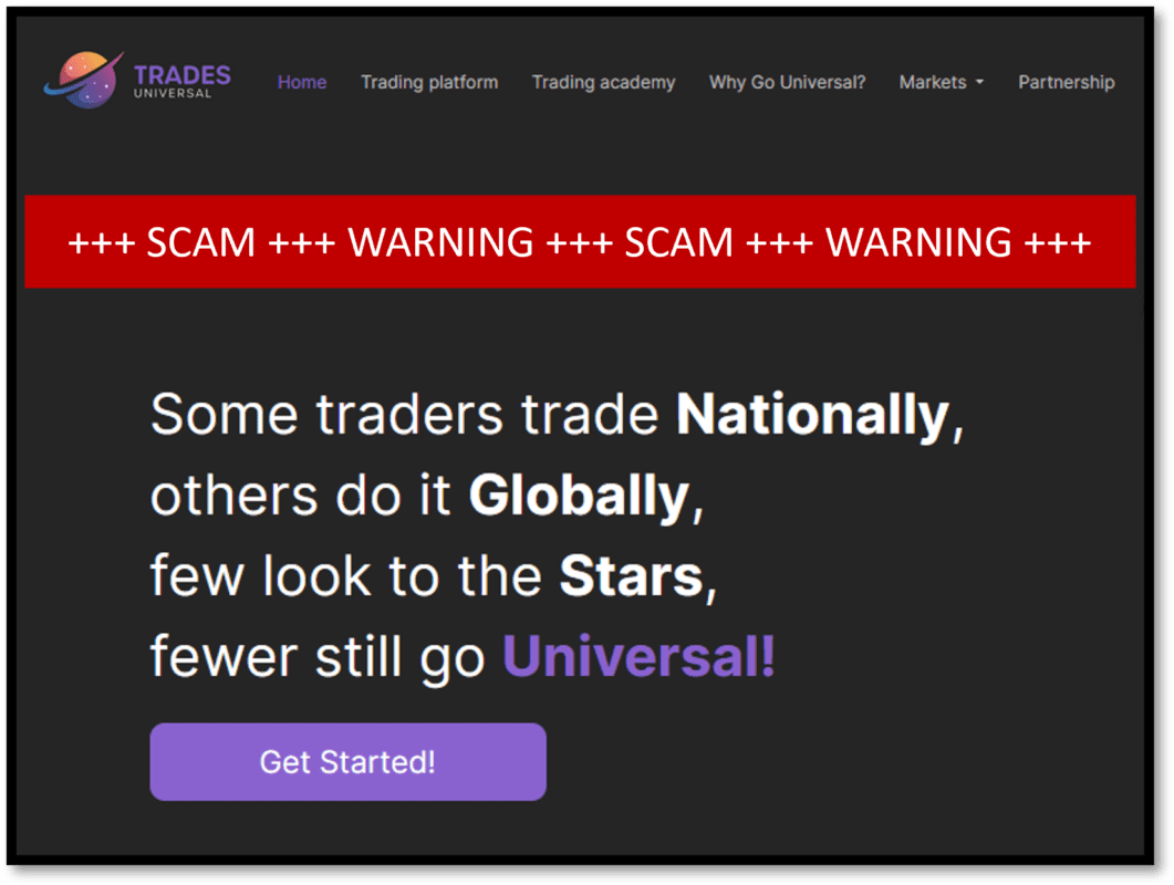 Investor Warning Against Trades Universal Broker Scam! | FinTelegram News